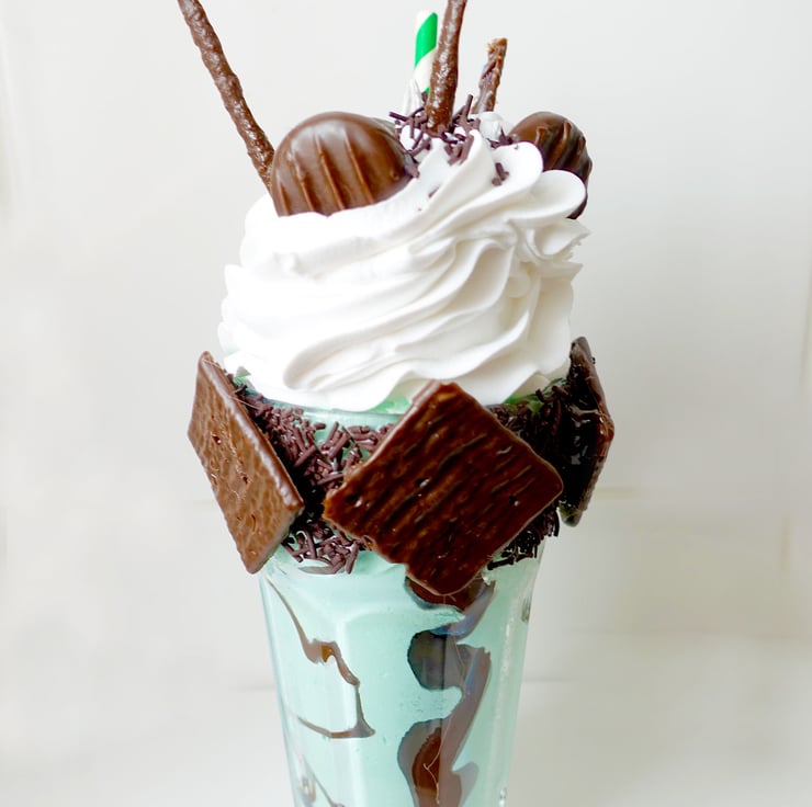 Fake Mint Milkshake Table Decor Kitchen Kitsch ... - Folksy