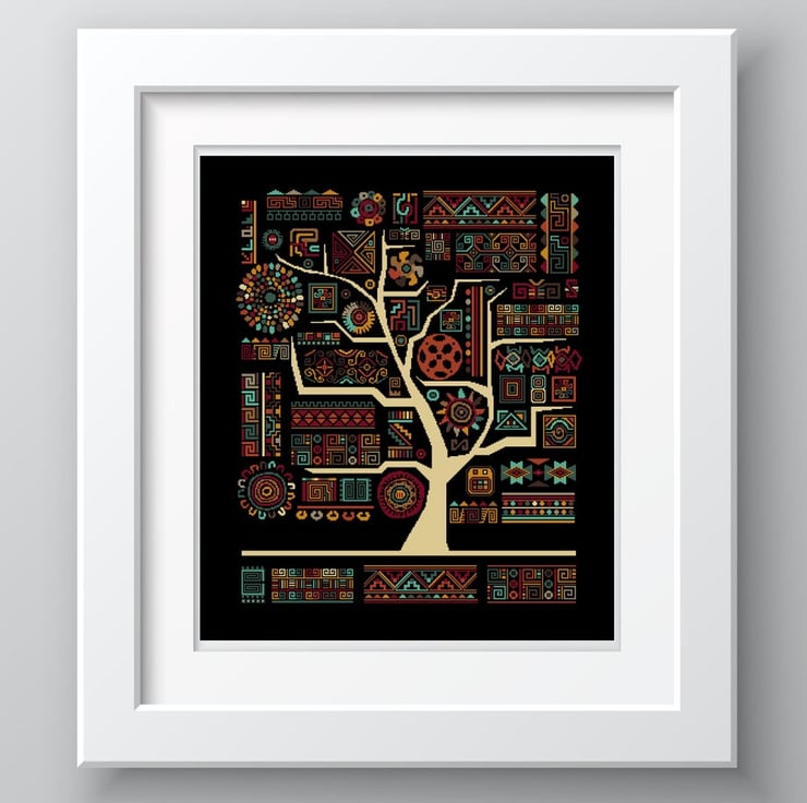 158 - African Aztec Inka Tribal Tree of Life - ... - Folksy