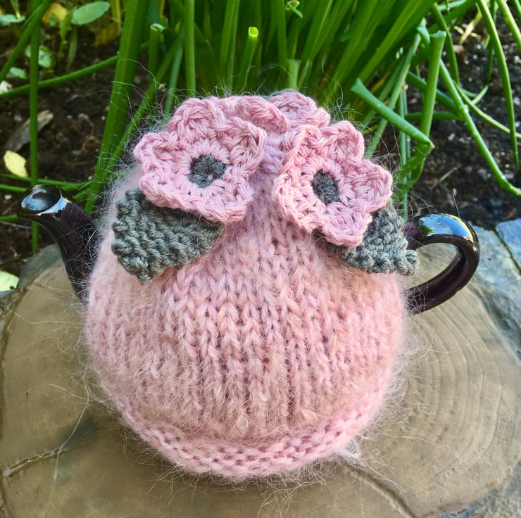 Mohair One Cup Tea Cosy, Small Flower Teapot Cozy - Folksy
