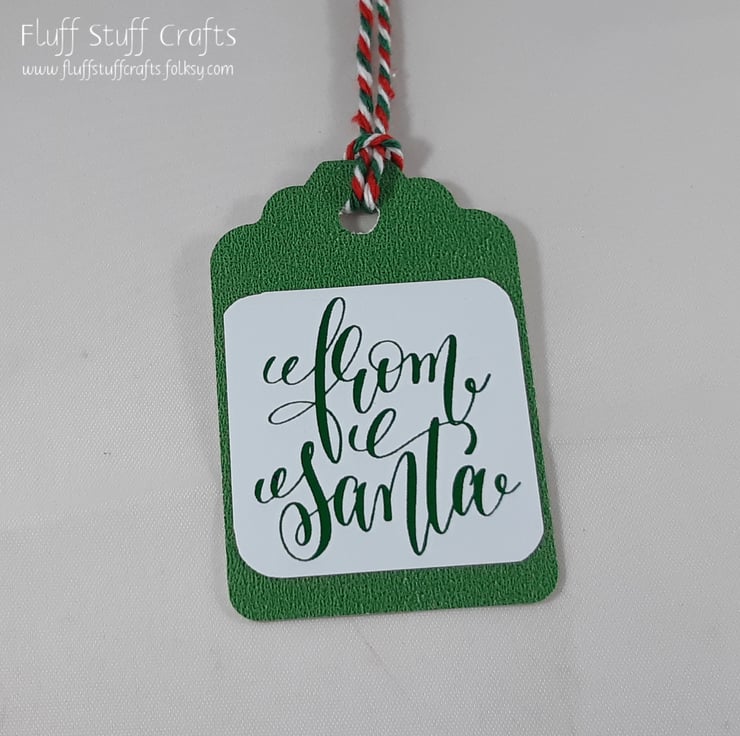 Pack of 6 Christmas gift tags - green foiled sw... - Folksy