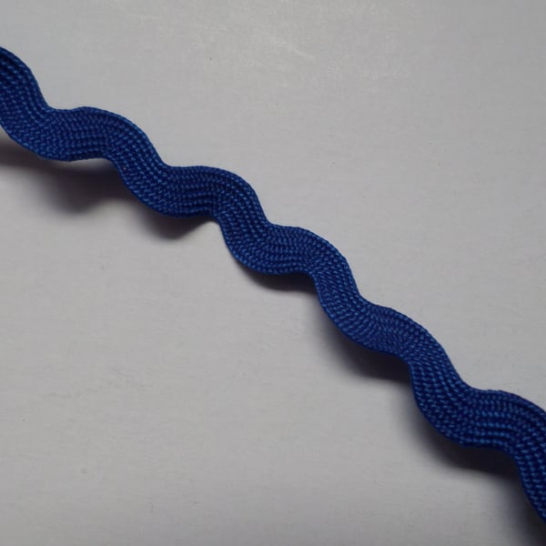 1m Length Ric Rac Trim - 8mm - Blue - Folksy
