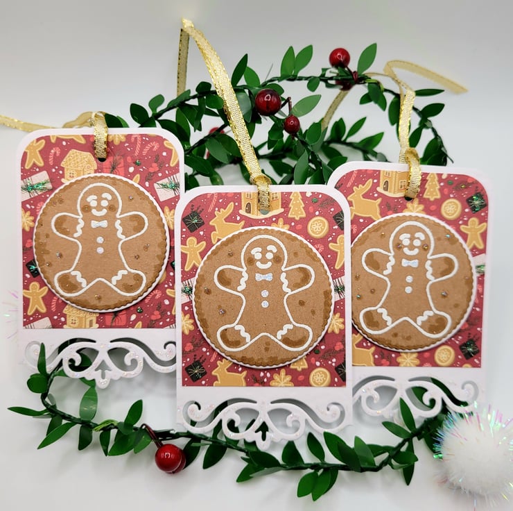 3 Handmade Gift Tags - embossed gift tag set - ... - Folksy