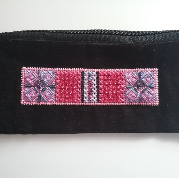 embroidered and beaded pencil-case - Folksy