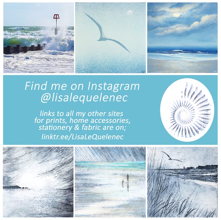 Original lino monoprint sea shells and pebbles ... - Folksy