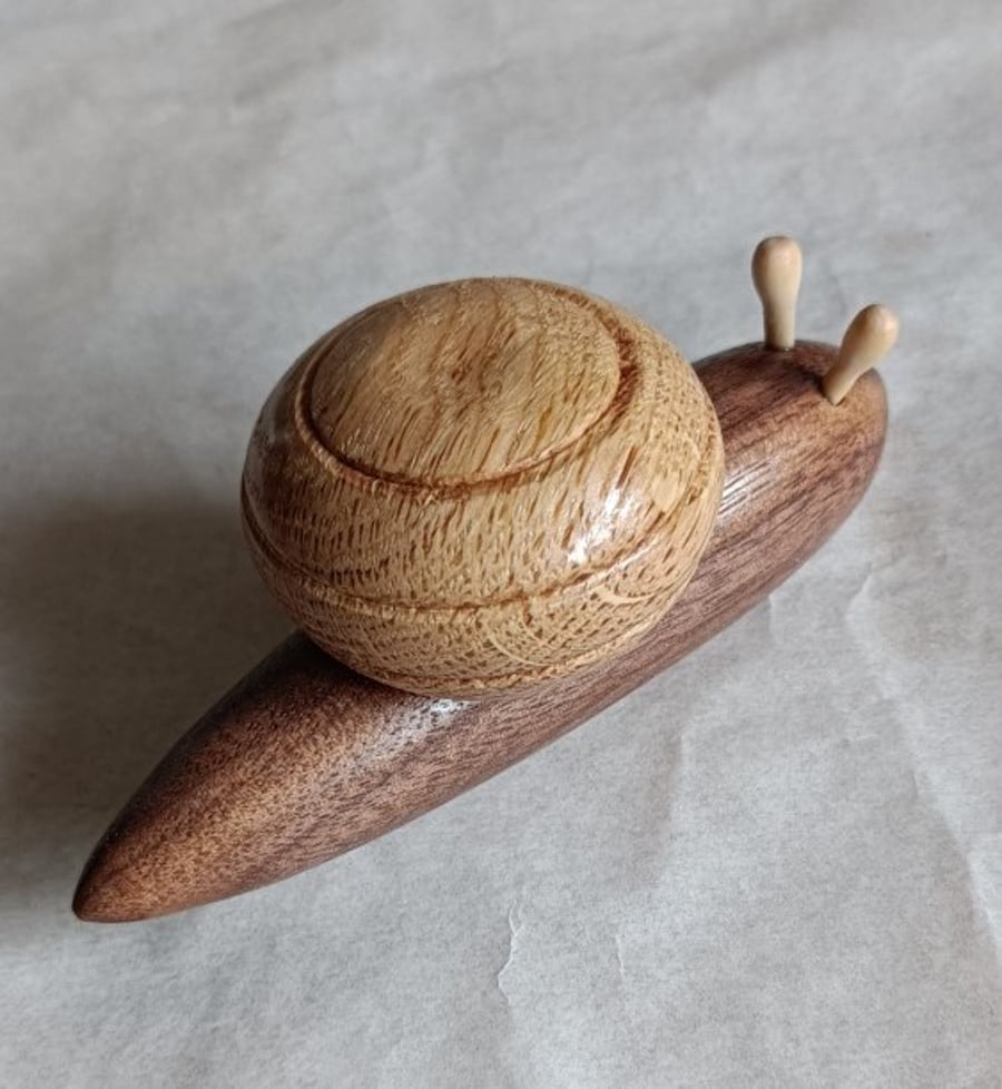 Wooden Snail decoration desk toy. Hand turned l... - Folksy