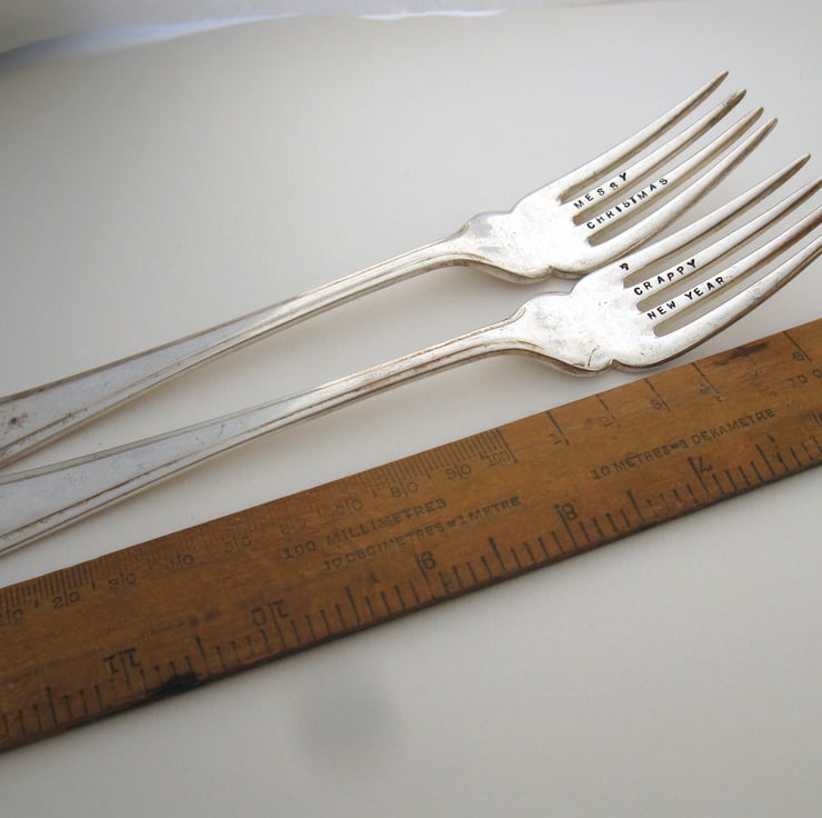 Two Silly Xmas Forks, Messy Christmas & Cra... - Folksy