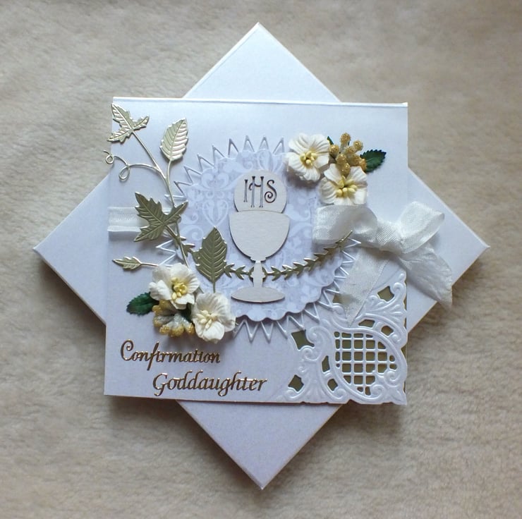Luxury Personalised, Handmade Confirmation Card - Folksy