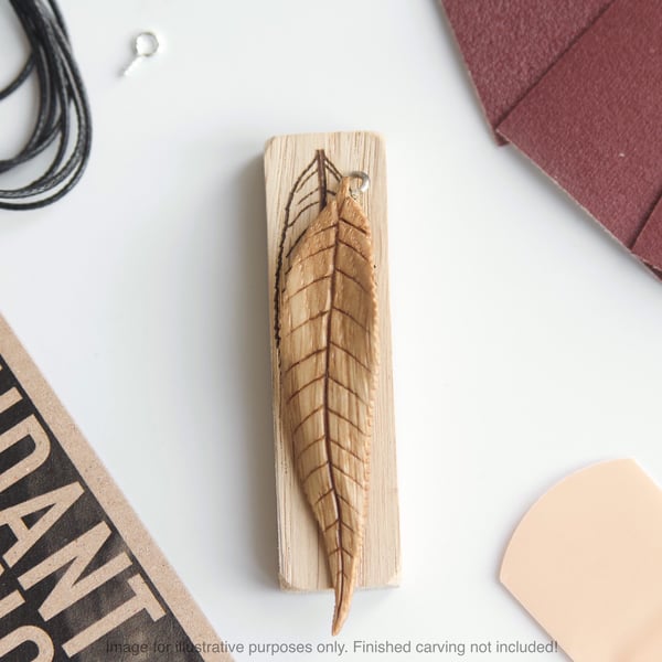 Willow Leaf Pendant Carving Kit - Folksy