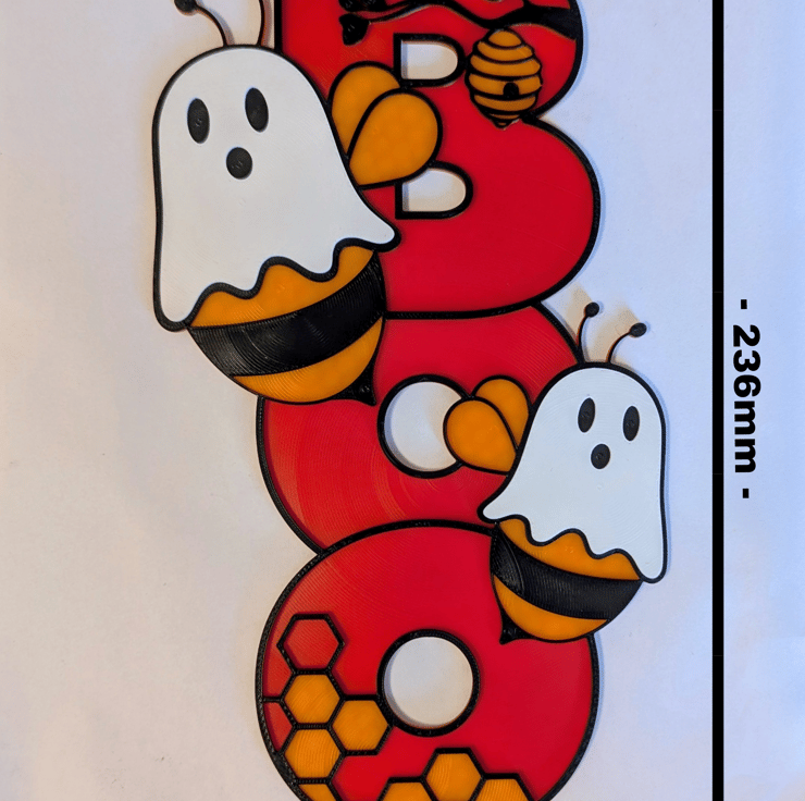 Halloween BOO Sign with Ghost Bees - Folksy