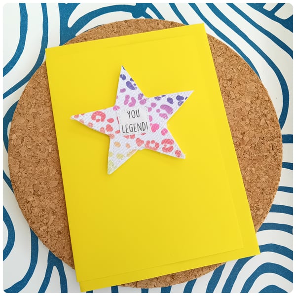 YOU LEGEND, friendship, thank you, well done, c... - Folksy