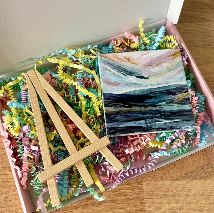 'After the Light Fades' Ceramic Tile with Woode... - Folksy