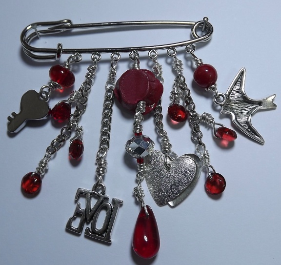 Kilt Pin Brooch (With Love-2) - Folksy