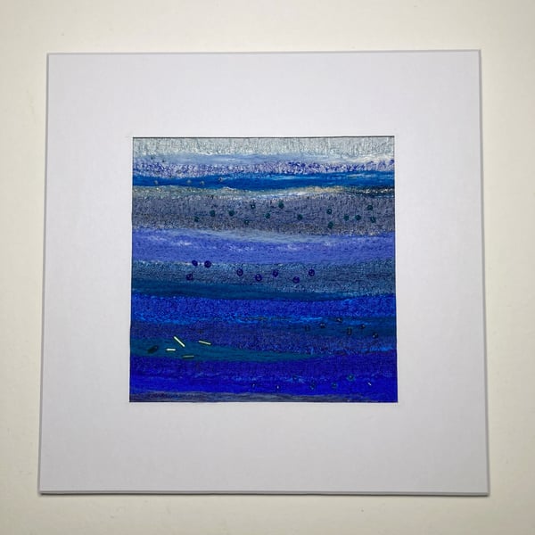 Abstract textile art, needle felted silk and wo... - Folksy