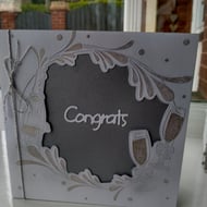 Silver congratulations card - Folksy