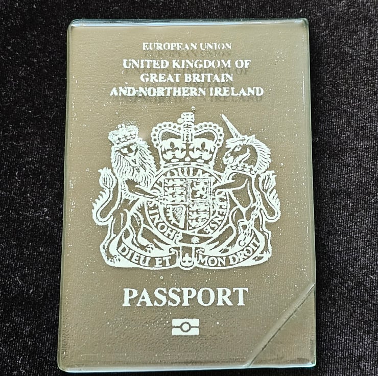 White Enamelled Clear British Passport - Clippe... - Folksy
