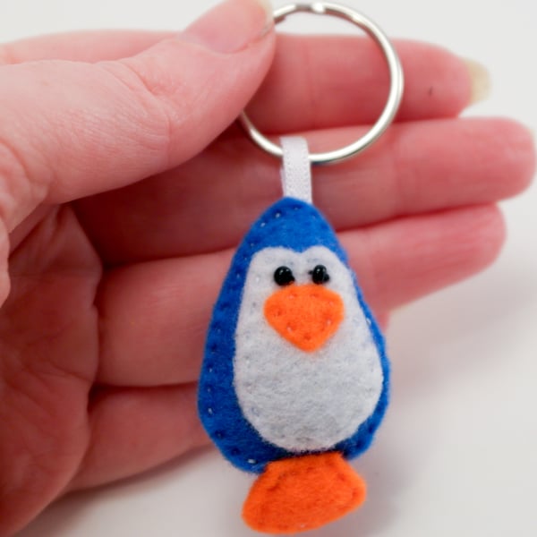 Felt Key Ring - Handmade Penguin Keyring - Hand... - Folksy
