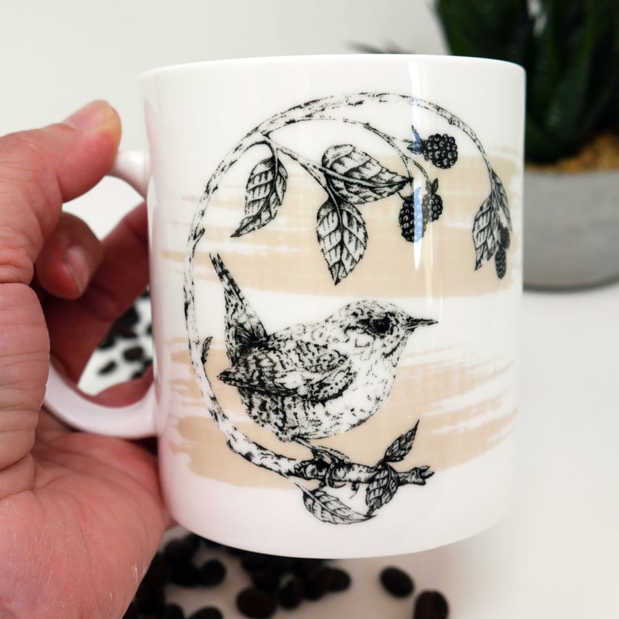 Wren, Wren Mug, Bird Gift, Bird Mug, Fine Bone ... - Folksy