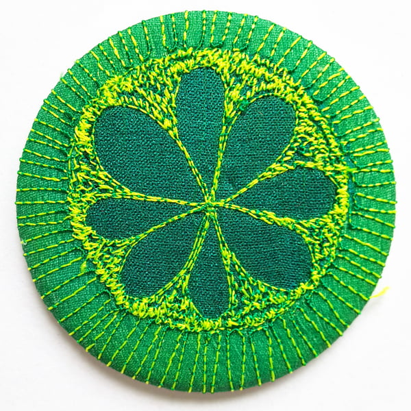 58mm Fabric Badge - Folksy