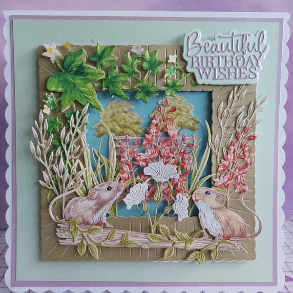 Handmade Decoupage Birthday Card - Folksy