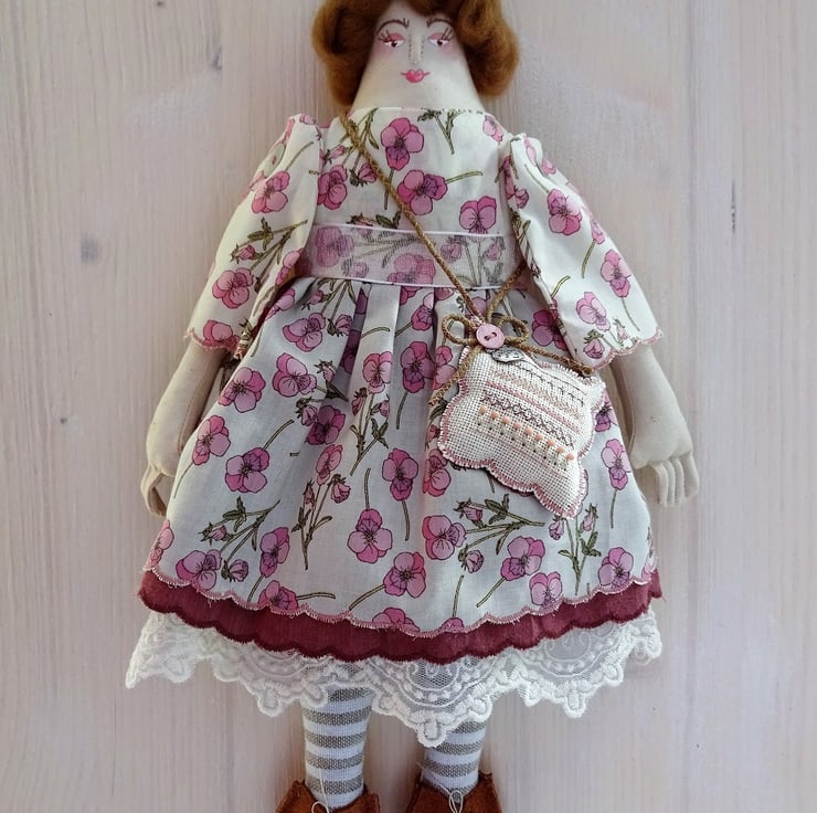 Viola, A Folk Art Rag Doll - Folksy