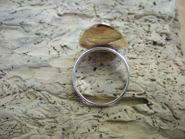 Sterling Silver and Copper Mask Ring - Folksy