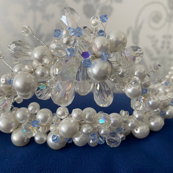 The Daphne - Bridal tiara, Bridgerton tiara, fa... - Folksy