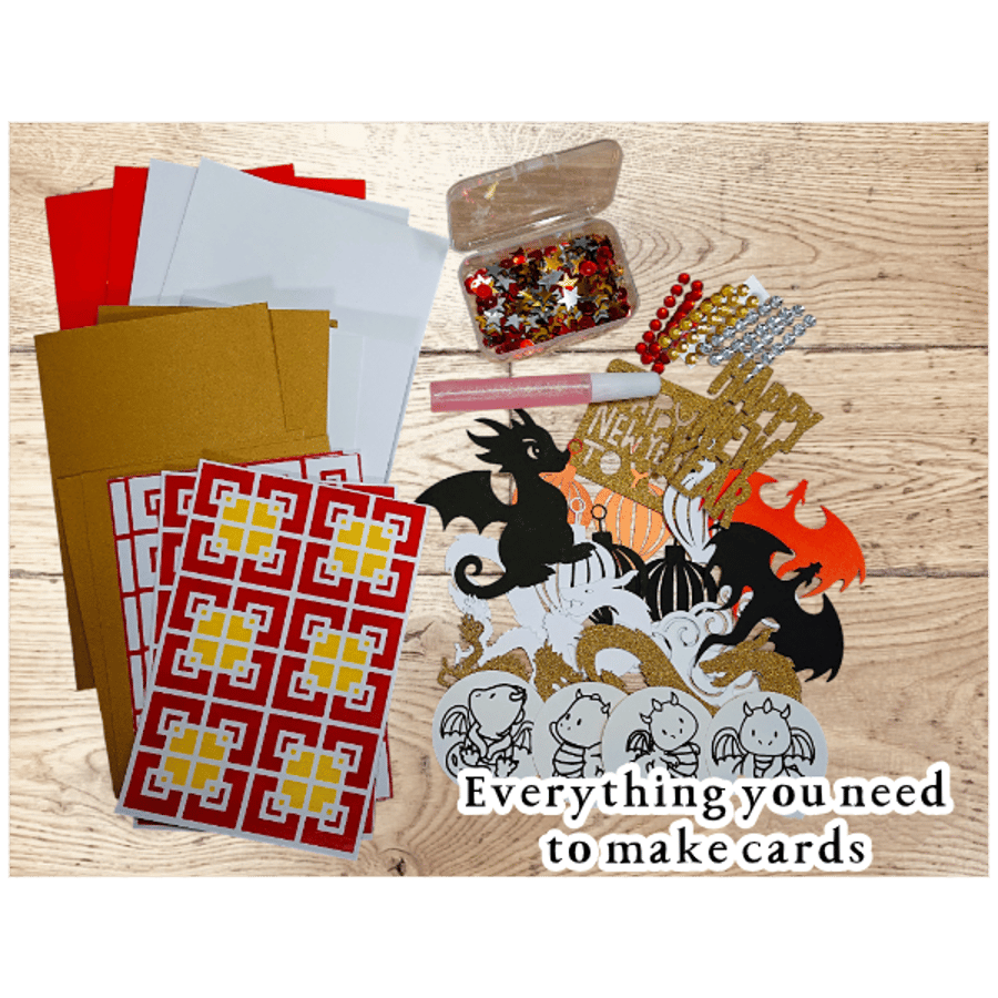 Make your own cards - Dragons - Folksy