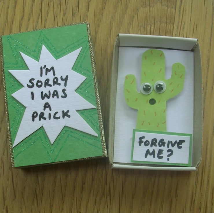 I'm Sorry! Matchbox Apology - Folksy