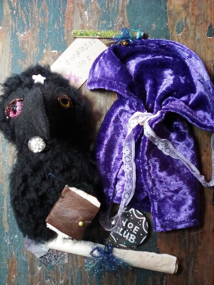 Textile art creature, one of a kind Woe collect... - Folksy