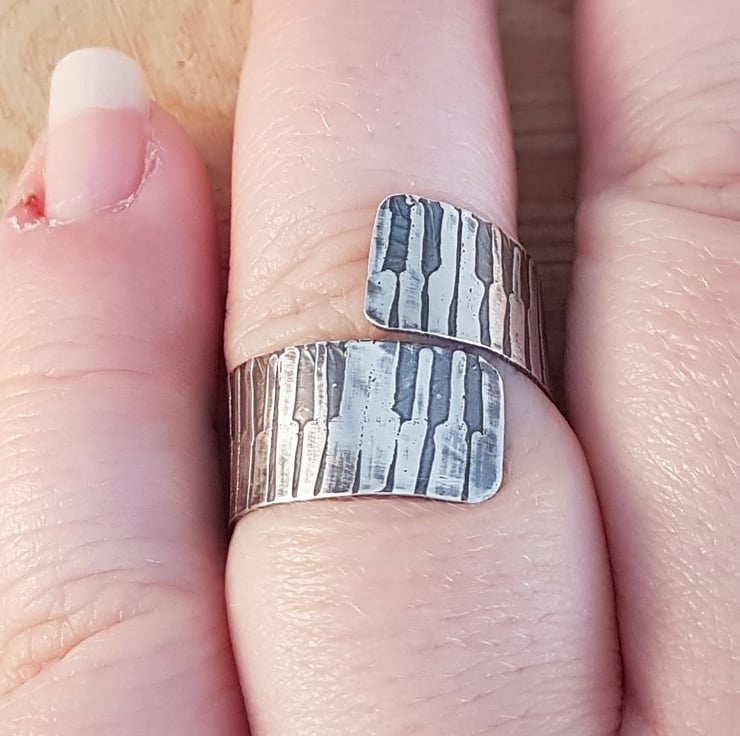 Sterling Silver Etched Piano Keyboard Cross Ove... - Folksy