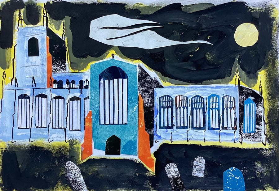 Tattershall Church Collage - Folksy