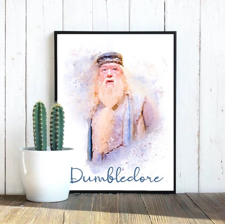 Albus Dumbledore Watercolour Print Harry Potter... - Folksy