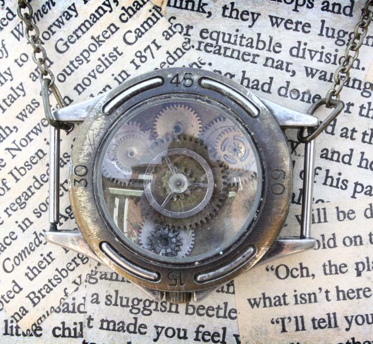 Steampunk Upcycled Repurposed Watch Statement N... - Folksy