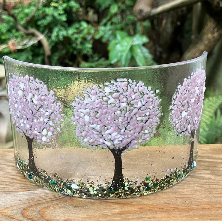 Fused Glass Tree of Life Freestanding Curve. La... - Folksy
