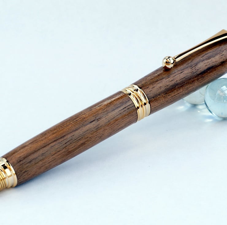 Omega Fountain Pen dressed in English Walnut - Folksy