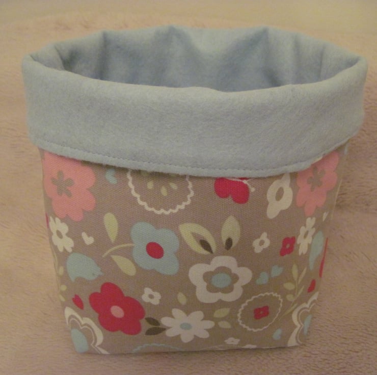Blue Fabric Storage Box - Folksy