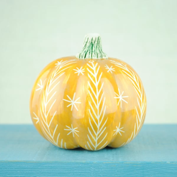 Ceramic Pumpkin - Folksy
