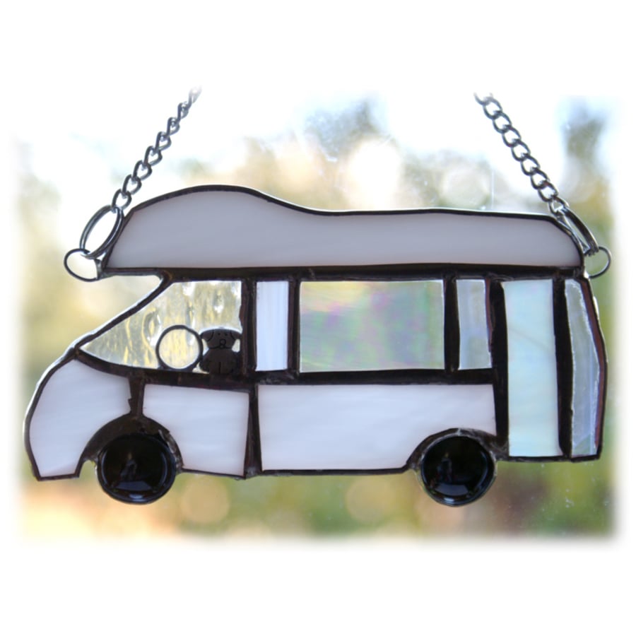 Motorhome Suncatcher Stained Glass Compass Drif... - Folksy
