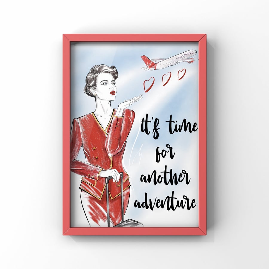 Retro Virgin Atlantic Uniform Flight Attendant ... - Folksy