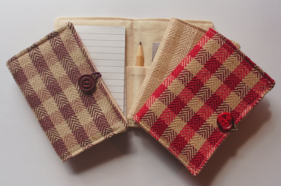 Fabric notepad cover,bussiness card holder - Folksy
