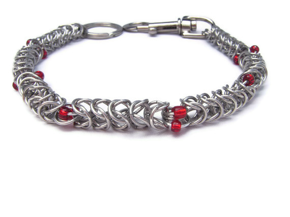 Chainmail Wallet Keyring Chain - Dragon Blood ... - Folksy