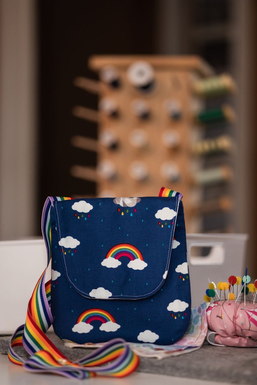 Rainbow shoulder bag - Folksy