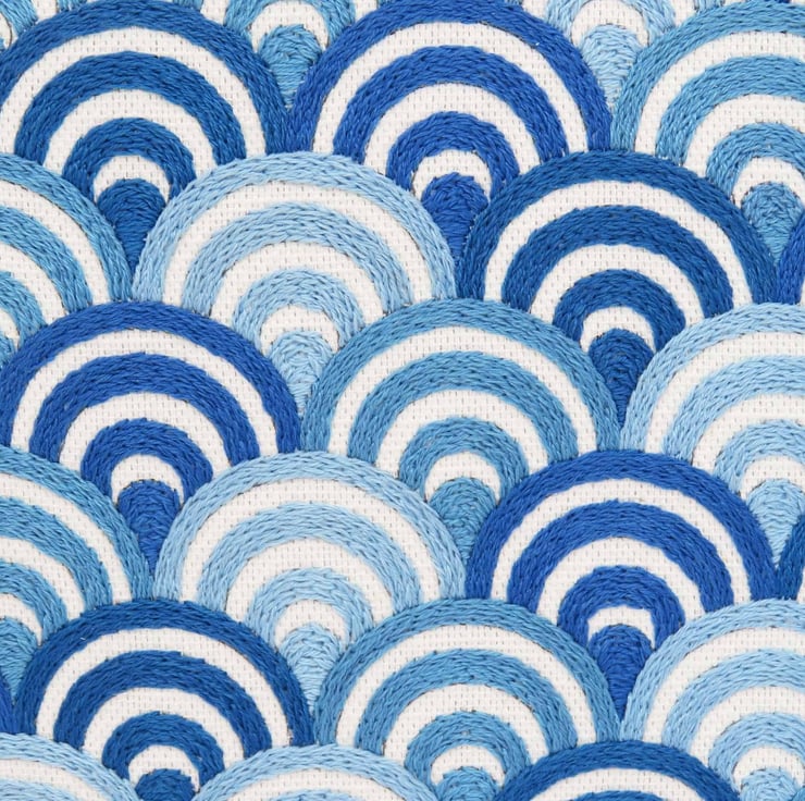 Waves Hand Embroidery PDF Pattern - Folksy