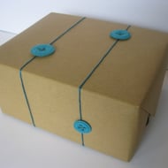 Button String Gift Wrap Set (Blue) - Folksy
