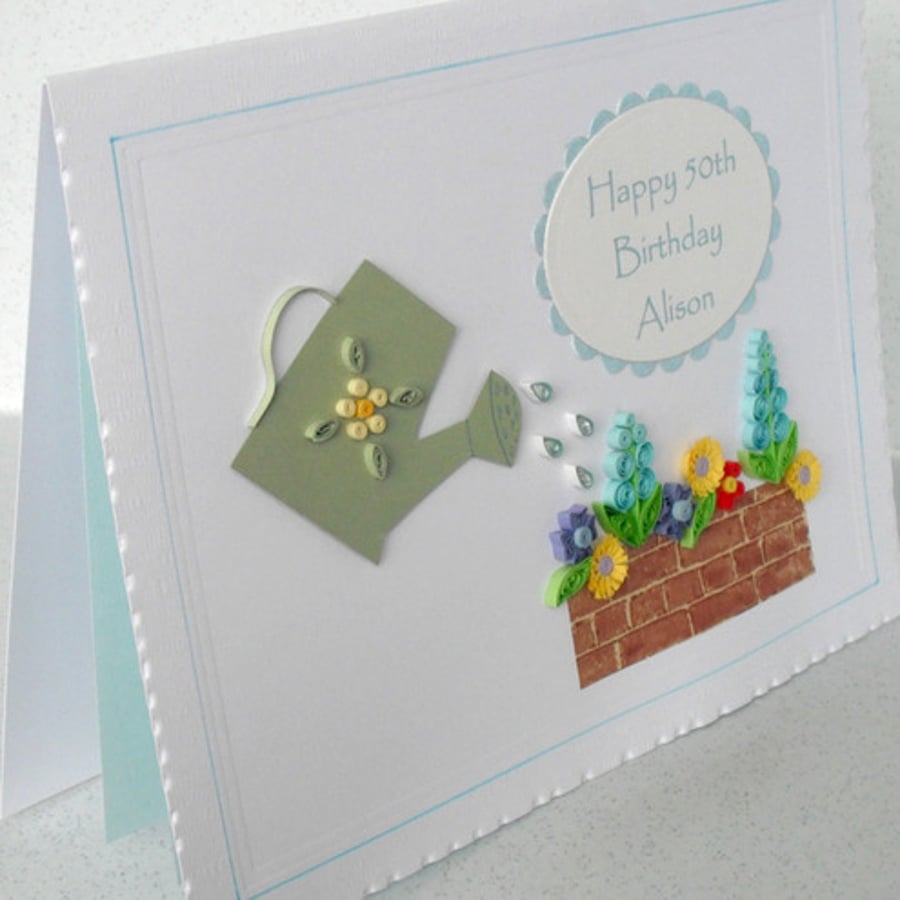 Quilled birthday card, personalised message - Folksy