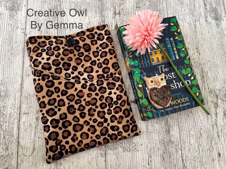 Fabric book sleeve with pocket for paperback bo... - Folksy
