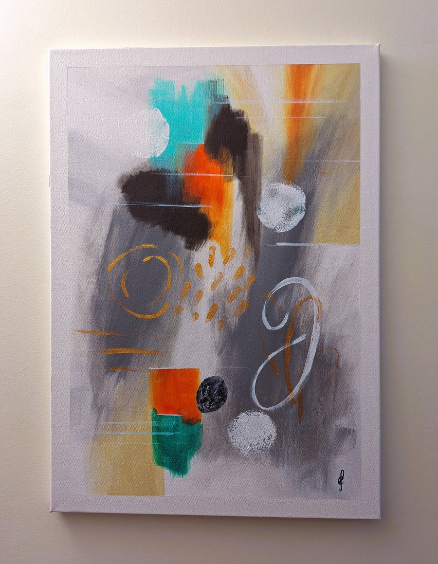 Original Abstract Acrylic Painting - Abstract A... - Folksy