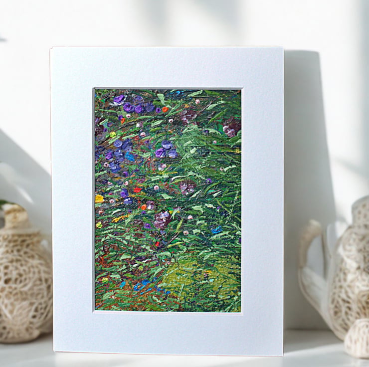 A small textured painting - letterbox gift - g... - Folksy