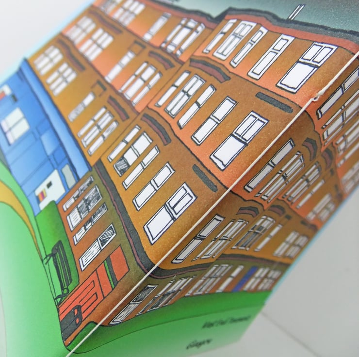 Glasgow Notebook - full colour tenement in Glas... - Folksy
