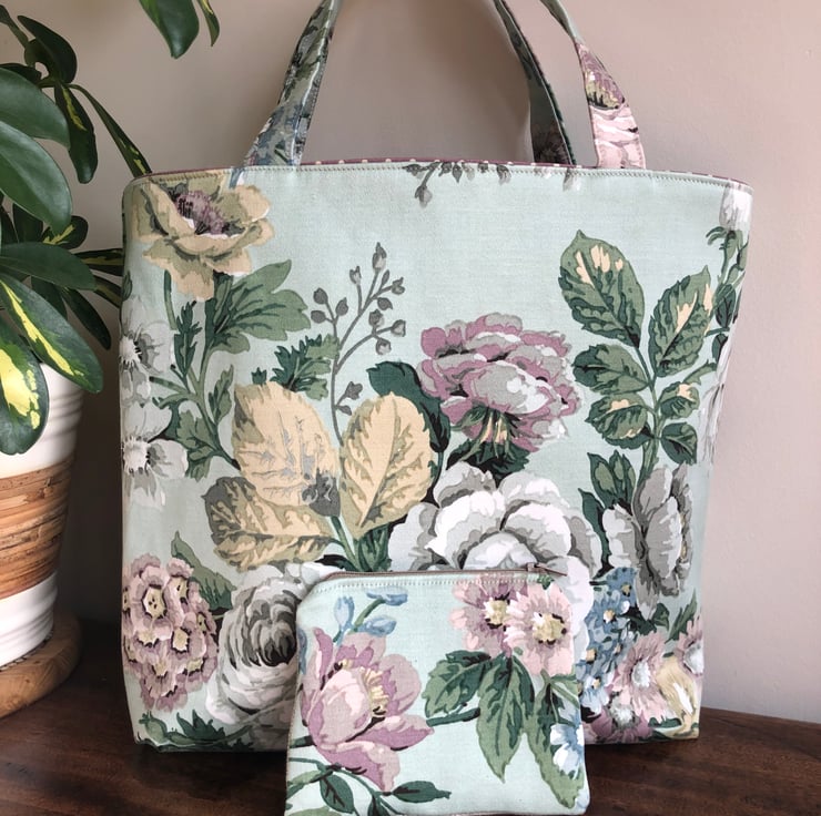 Vintage Sanderson tote bag and matching purse -... - Folksy